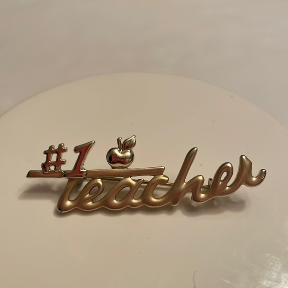 Ajc | Jewelry | Vintage Teacher Brooch Pin Combo Of Shiny And Matte ...